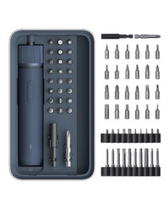 hoto electric screwdriver rechargeable,25+20 extra bits enhanced set,3.6v cordless screwdriver set,3 torque settings,1500mah battery,led light for furniture/electric appliances,no charging cable