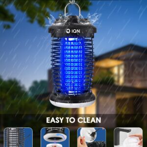 Bug Zapper Outdoor,15w Electric Mosquito Zapper with LED Light for Indoor,4200V Insect Fly Zapper Waterproof with 8.92ft Power Cord,Fly Trap Outdoor for Home,Patio,Backyard,Garden,Camping