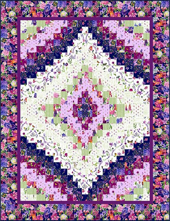 Northcott Deborahs Garden Butterfly White/Multi, Fabric by The Yard