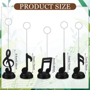 RattanView 5 Pcs Musical Note Photo Balloon Holder Table Number Holders Place Card Holder Photo Clips Holder Table Decoration for Home Picture Themed Party Birthday Wedding Gifts Arts