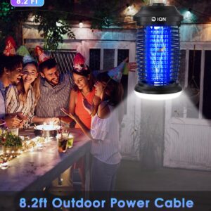 Bug Zapper Outdoor,15w Electric Mosquito Zapper with LED Light for Indoor,4200V Insect Fly Zapper Waterproof with 8.92ft Power Cord,Fly Trap Outdoor for Home,Patio,Backyard,Garden,Camping