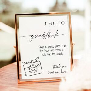 wedding photo guestbook polaroid sign 7 x 9 inch picture frame | customized wedding guest book alternative for wedding decorations for reception | wedding registry ideas with 5 x 7 personalized sign