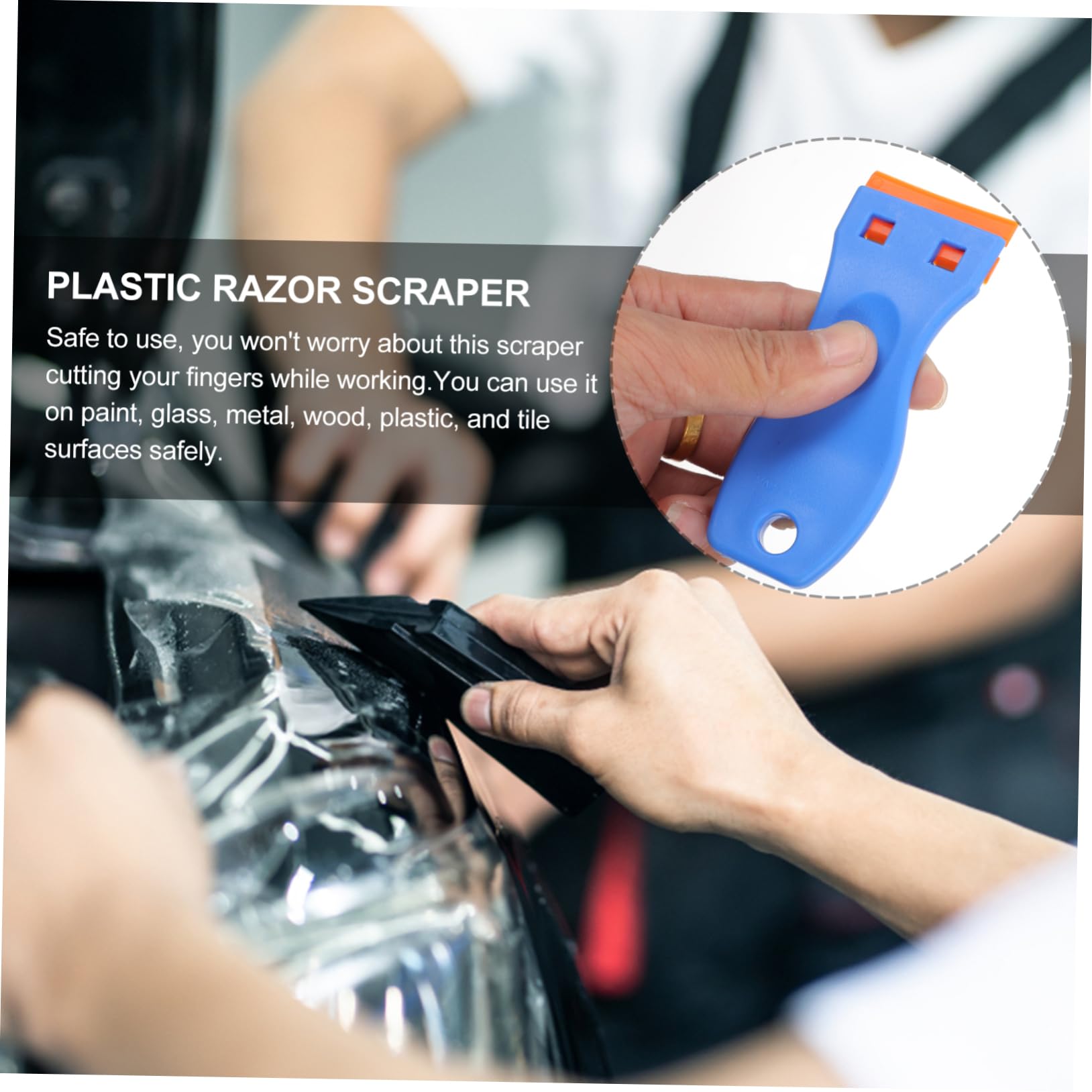 Zerodeko 3pcs Degumming Razor Car Plastic Razor Adhesive Plastic Razor Plastic Razor Remover Glass Decals Razor Glass Plastic Razor Scraper Sticker Scraper Window Plastic Scraper