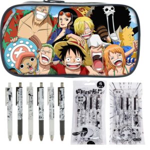 generic topglam set 7ps anime characters pouch pens in a bag pencil case stationery box with zipper cartoon school supply christmas birthday back to school gift for kids children's day girls boys