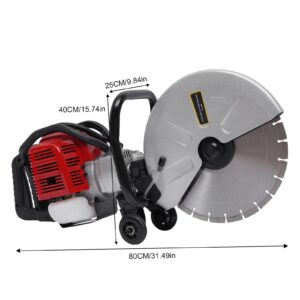 TITIDU Gas Concrete Cut off Saw 2 Stroke 52 CC Cement Masonry Wet Dry Saw Cutter+Blade Power Cutter 1400W