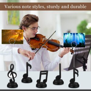 RattanView 5 Pcs Musical Note Photo Balloon Holder Table Number Holders Place Card Holder Photo Clips Holder Table Decoration for Home Picture Themed Party Birthday Wedding Gifts Arts