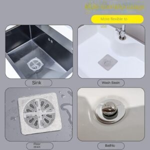 Drain Mesh Cover, Mesh Drain Cover, Mesh Shower Drain Cover, Disposable Shower Drain Cover Hair Catcher Shower Drain Mesh Stickers, Drain Catcher for Bathroom/Laundry/Bathtub/Kitchen/Sink (100pcs)