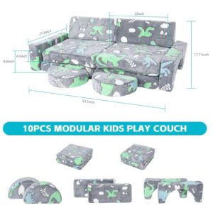 Domigard Modular Kids Play Couch, Toddler Couch Kids Sofa,Bedroom and Playroom Furniture,Convertible Sofa to Lounger Glow in The Dark Kids Sofa Bed Gifts for Kids Girl Boys,Star