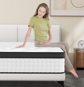 wowttrelax twin mattress 10 inch hybrid memory foam pocket innerspring mattress - pressure relief comfort, back support - 9-zone single mattress in a box comfortable medium firm