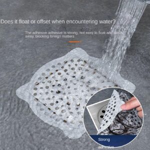 Drain Mesh Cover, Mesh Drain Cover, Mesh Shower Drain Cover, Disposable Shower Drain Cover Hair Catcher Shower Drain Mesh Stickers, Drain Catcher for Bathroom/Laundry/Bathtub/Kitchen/Sink (100pcs)