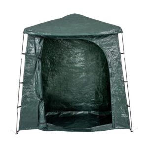 outdoor bike storage shed detachable tent, garden backyard storage buildings shed with storage bag, space saving all season reusable bike tent, green