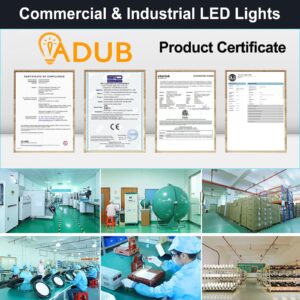 ADUB 480V 320W LED Parking Lot Light with Photocell, 48000 LM ETL Listed LED Shoebox Light Arm & Slip Fit Mount, 5000K IP65 Commercial Area Street Light Outdoor LED Flood Pole Lighting, 277~480V