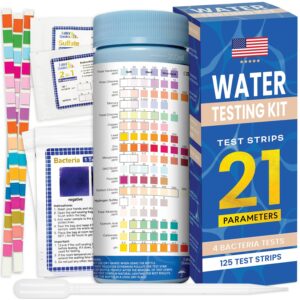 new 21 in 1 water testing kits for drinking water - home & well water testing kit for hardness, lead, chlorine - hard water test kit for tap, pond, pool, house - funky strokes water tester ph strips