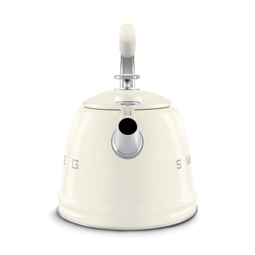 SMEG Retro Stovetop Whistling Kettle – 2.4Q (Cream)