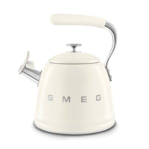 smeg retro stovetop whistling kettle – 2.4q (cream)