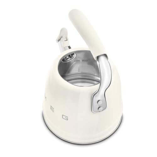 SMEG Retro Stovetop Whistling Kettle – 2.4Q (Cream)