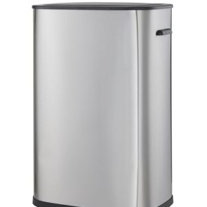 Casa Andrea Milano 14.5-Gallon Soft-Close, Smudge Resistant Trash Can with Automatic Touchless Motion Sensor, Large and Space-Saving