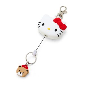 Sanrio 168645 Face Shaped Reel Key Holder, Hello Kitty Key Mascot, Hello Kitty, 5.1 x 1.9 x 0.7 inches (13 x 4.9 x 1.8 cm), Character