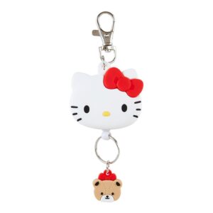 sanrio 168645 face shaped reel key holder, hello kitty key mascot, hello kitty, 5.1 x 1.9 x 0.7 inches (13 x 4.9 x 1.8 cm), character