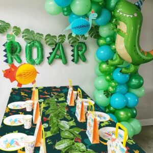 XJLANTTE 4Pcs Dinosaur Tablecloths - 51 x 86.6 Dinosaur Fossil Theme Table Cover, Rectangular Dinosaur Table Decorations for Kids Boy Baby Shower Dinosaur Birthday Party Supplies