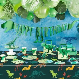 XJLANTTE 4Pcs Dinosaur Tablecloths - 51 x 86.6 Dinosaur Fossil Theme Table Cover, Rectangular Dinosaur Table Decorations for Kids Boy Baby Shower Dinosaur Birthday Party Supplies