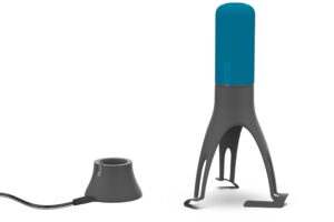 uutensil stirr+timer unique usb rechargeable automaitc pan stirrer with timer - with cable and cradle - teal