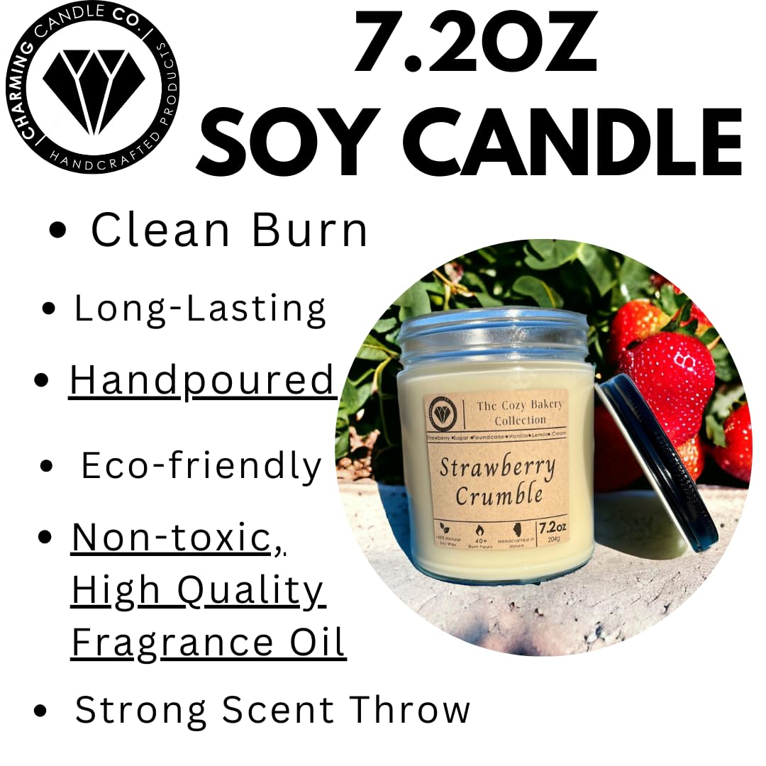 Cozy Bakery Collection: Homemade 100% Soy Candles | 10 + Scents | Clean Burning | Toxin Free (Oven Baked Zucchini Bread)