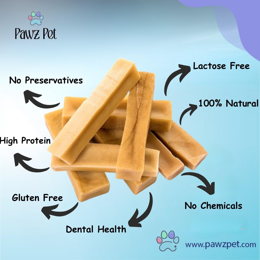 Himalayan Yak Chews for Dogs – 100% Natural & Healthy Yak Cheese Chews - Medium (3 Pack) Dog Cheese Sticks - Gluten-Free High-Protein Premium Yak Bones for Dogs - Perfect for Long-Lasting Chewing