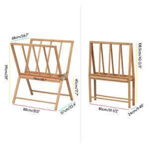 MEEDEN Folding Large Print Rack - Wooden Art Storage Rack - Artist Storage and Display Rack for Canvas Artwork Prints Frame Panels Art Gallery Shows Studios