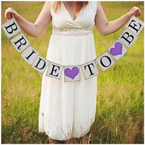 purple bride to be banner for lavender purple bridal shower bachelorette party miss to mrs party decorations