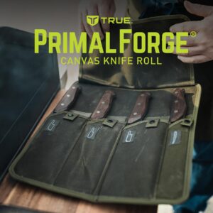 TRUE Primal Forge Outdoor Cutlery Set, Canvas Knife Roll