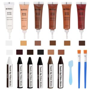 furniture repair kit,12 colors wood filler sticks -repair scratch, cracks, hole, restofinisher wooden door, floor, table, cabinet -restore any wood, oak, walnut