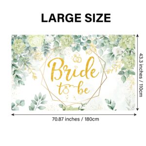 Sage Green Bridal Shower Decorations Sage Green Bride to Be Banner Large Bridal Shower Backdrop Bachelorette Party Decorations Pre-Wedding Party Decor