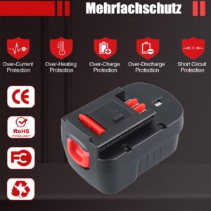 VANTTECH Ni-Mh 12V 4.8Ah HPB12 Battery Replacement for Balck and Decker A1712 FSB12 A12 A12-XJ A12EX Firestorm FS120B FS120BX Cordless Power Tools