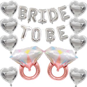 19 pcs silver bride to be letter balloons 16in balloon wedding decorations party decor silver letter balloons bride to be party supplies