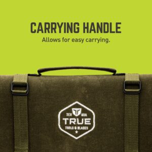 TRUE Primal Forge Outdoor Cutlery Set, Canvas Knife Roll