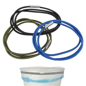 qianyu 3 pack extra large rubber bands trash can bands set adjustable garbage can elastic bands strong elasticity bag litter box bands for home kitchen office tables holder straps