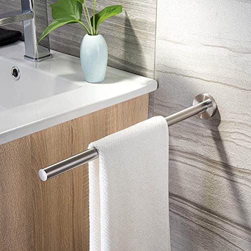 Generic Stainless Steel Towel Rack, for Bathroom Kitchen Bath Towel Holder Wall Mounted Towel Bar Rrack Storage Rack Bath Towel Holder Bathroom Rack/Sier/Single Rod