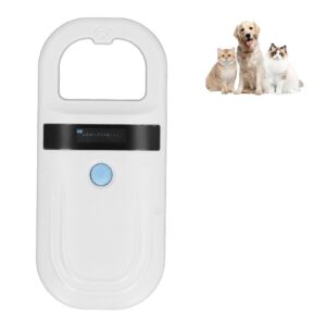 pet microchip reader scanner animal tag reader, portable animal chip id reader 134.2khz 128 records data storage animal chip scanner for pet livestock wildlife 5v