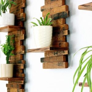 VOFMK Whiskey Barrel Plant Shelving (Large Double x2)