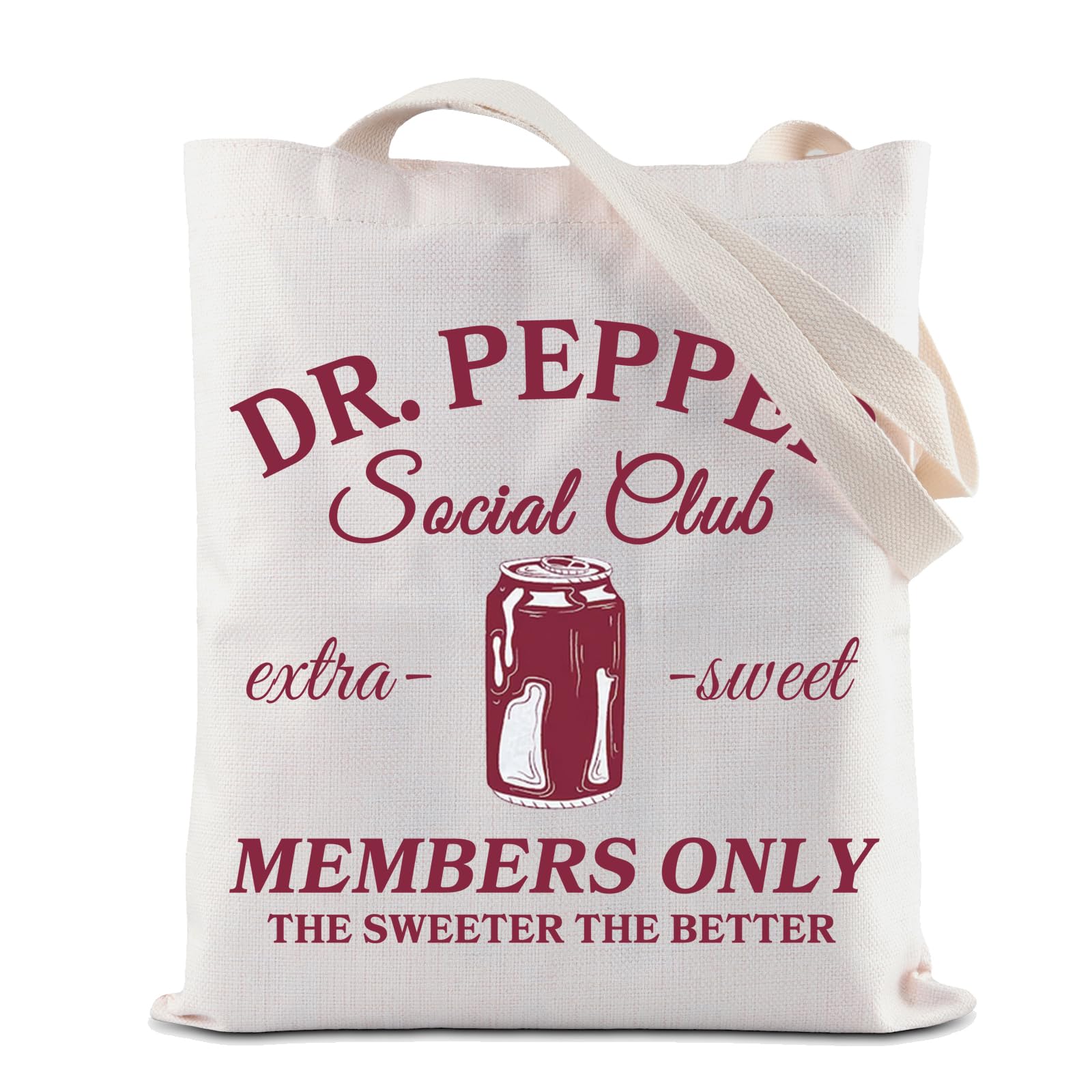 ZJXHPO Soda Social Club Tote Bag Soda Reusable Grocery Shopping Bag Soda Addict Gift Soda Lovers Gift (Member Only Tote)