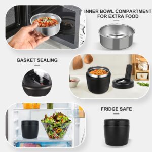 Godobo Thermo for Hot Food 40oz, Vacuum Insulated Food Jar for Adults, Stainless Steel Soup Thermo Wide Mouth Leakproof Lunch Containers with Spoon for School Office