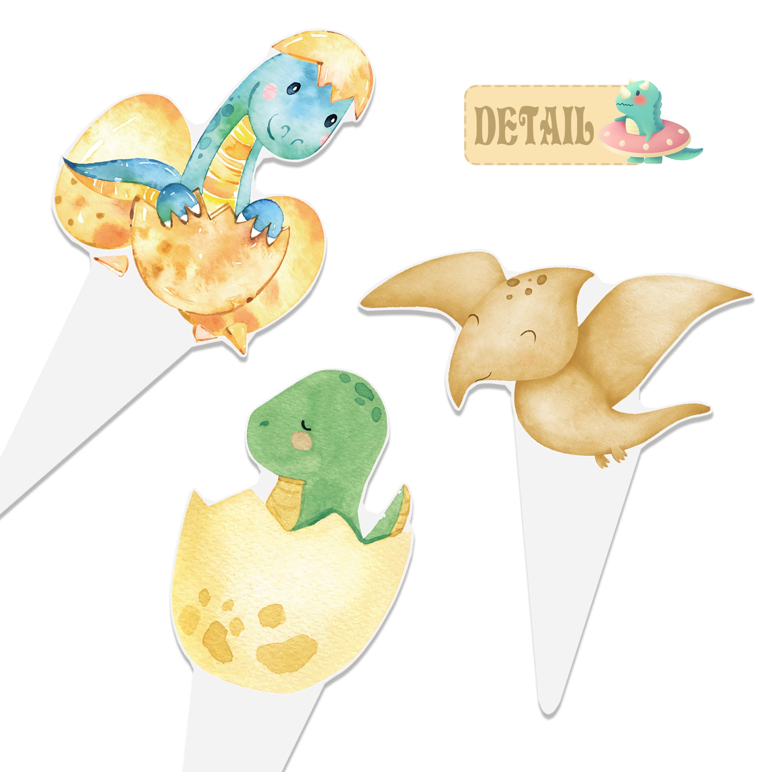 Dinosaur Baby Shower Decorations 48pcs Dinosaur Cupcake Toppers Baby Dinosaur Theme Cupcake Picks for Dino Birthday Party Decoration for Dinosaur Party Dino Roar Theme Baby Showet Supplies