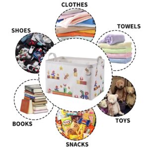 Super Basket,Nursery Bedroom Decor,Baby Laundry Large Hamper Foldable With Waterproof Pe Coating,Brothers Dirty Clothes Basket for Kids,Boys and Girls Birthday Gifts,Bathroom Set,Toy Bin (white)