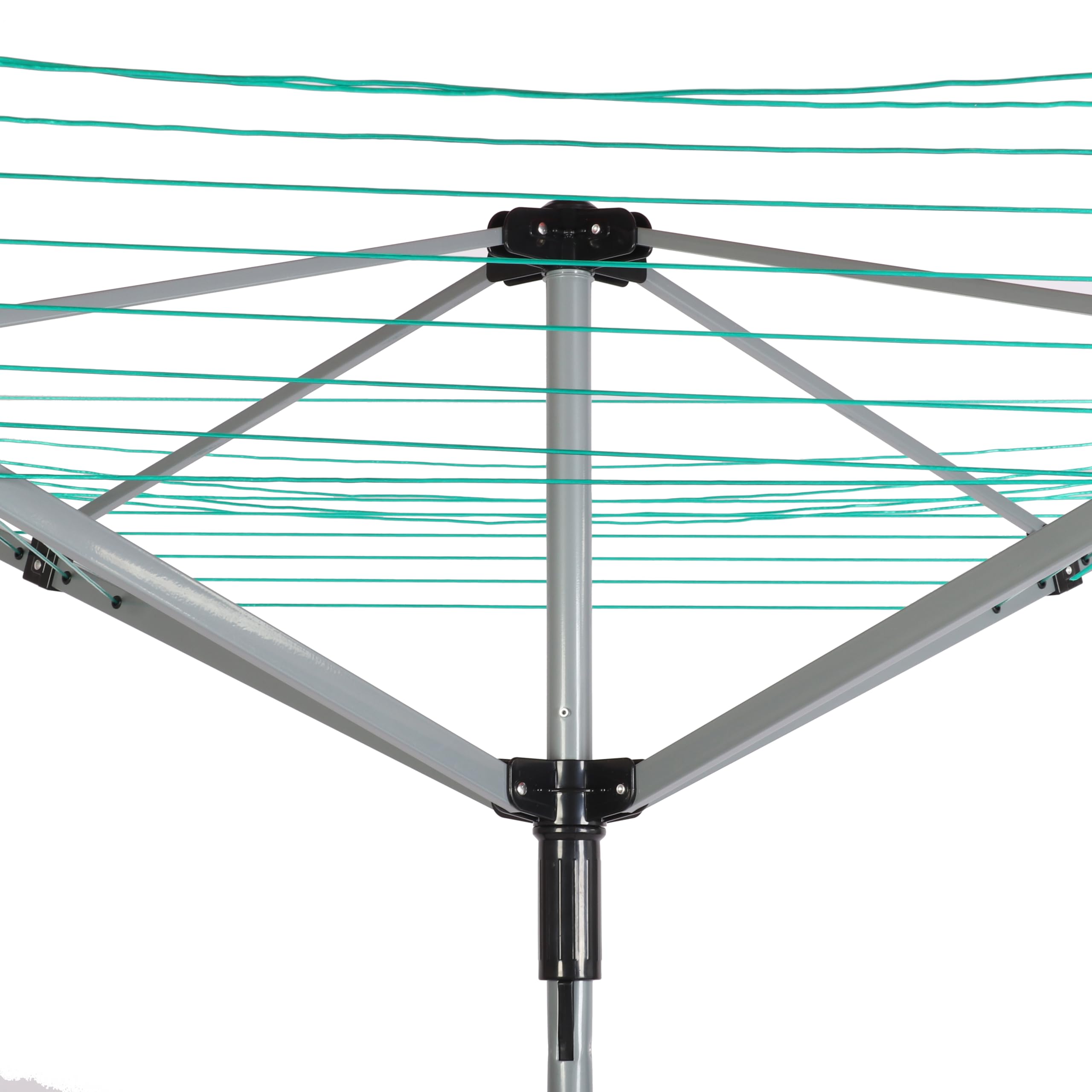 ISXACFF Rotary Outdoor Umbrella Drying Rack Umbrella Clothesline Rotary Dryers Clothes Line 4 Arms Height Adjustable Foldable Retracting 12 Lines with 165ft Clothesline