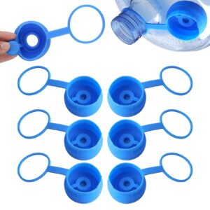 5 gallon water jug cap 8 pcs reusable water bottle spout replacement lids for 55mm water bottles jug seal with strap non spill silicone water bottle cap