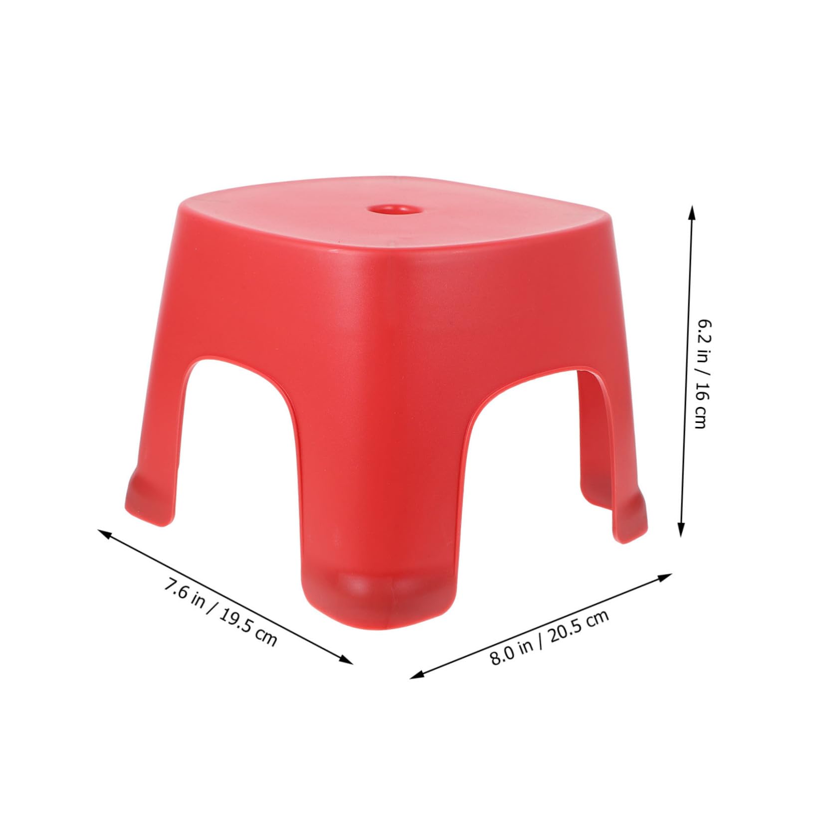 Low Stool Potty Plastic Foot Rest Stool Foot Step Stool Office Foot Stool Bathroom Stool Toilet Step Stool Bathroom Foot Stool Step Foot Stool Non-Slip Bench PVC Red Child