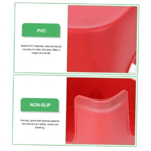 Low Stool Potty Plastic Foot Rest Stool Foot Step Stool Office Foot Stool Bathroom Stool Toilet Step Stool Bathroom Foot Stool Step Foot Stool Non-Slip Bench PVC Red Child