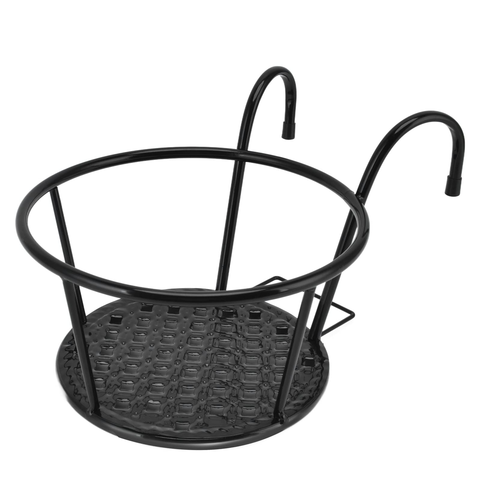 2pcs Hanging Basket Hanging Railing Multipurpose Iron Art Hanging Baskets Hanging Railing Plant Holder Flower Pot Holders for Patio Balcony Porch