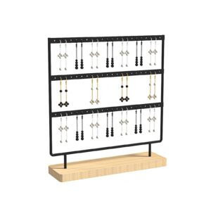 julysky earring holder organizer,earring holder stand for hanging earrings,earring display stand，earring organizer stand，earring tree (black, 3 layers)